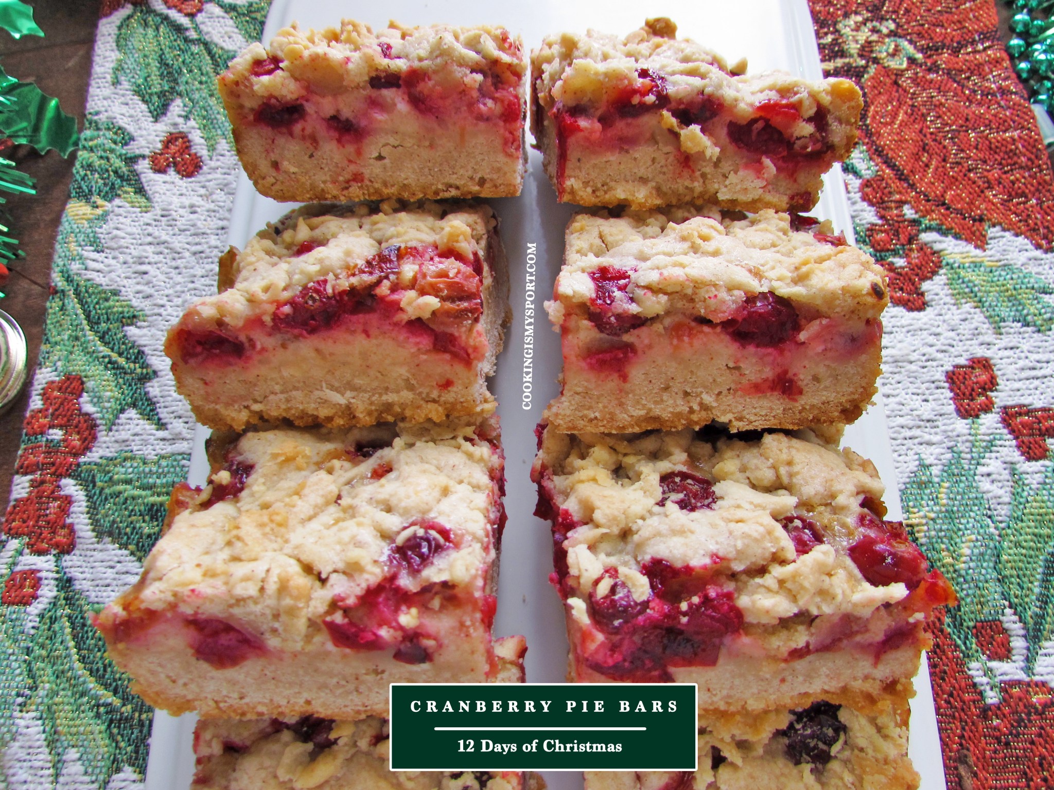 Cranberry Pie Bars – Cooking Is My Sport