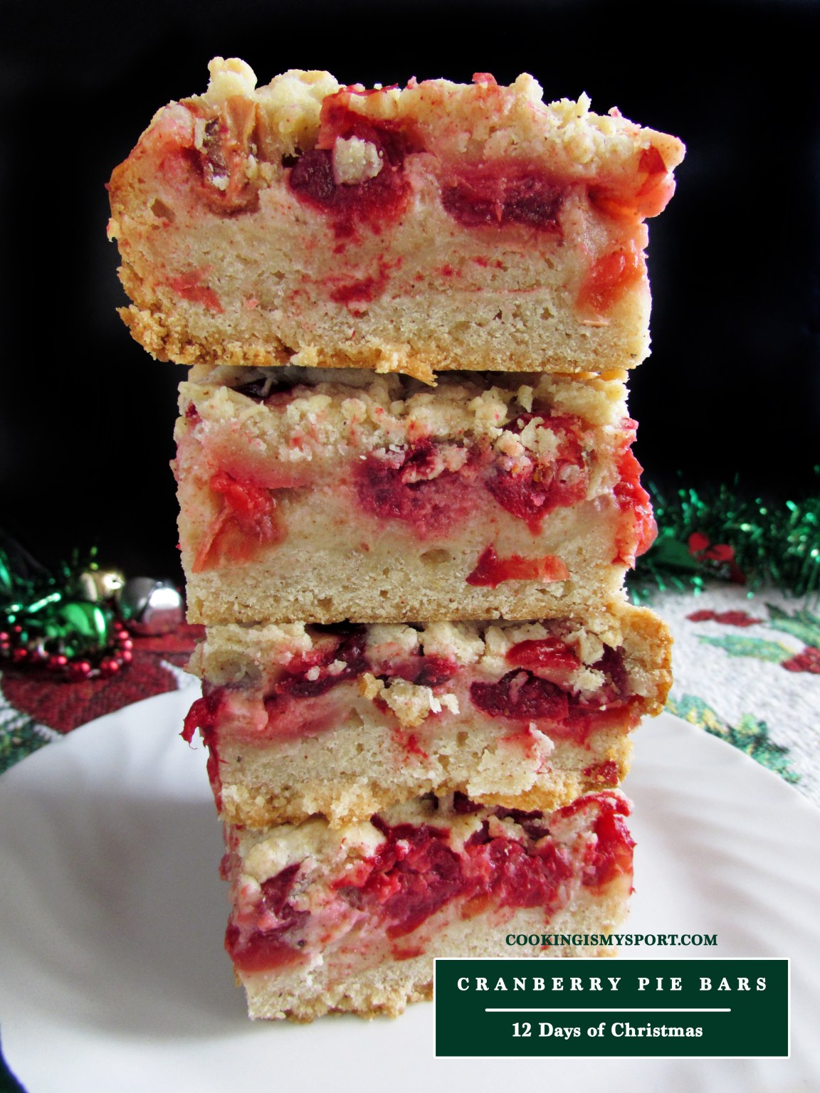 Cranberry Pie Bars – Cooking Is My Sport