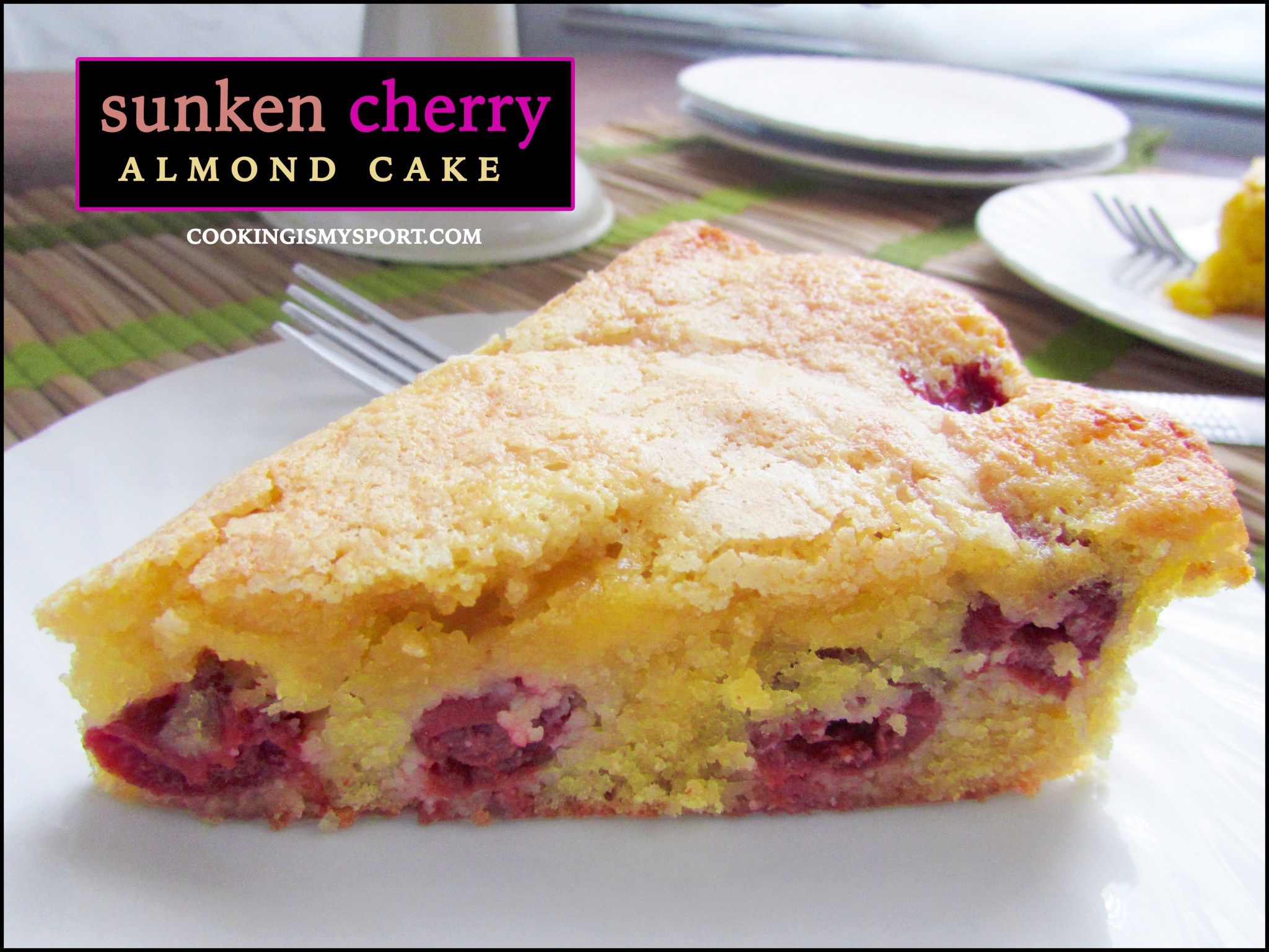 Sunken Cherry Almond Cake