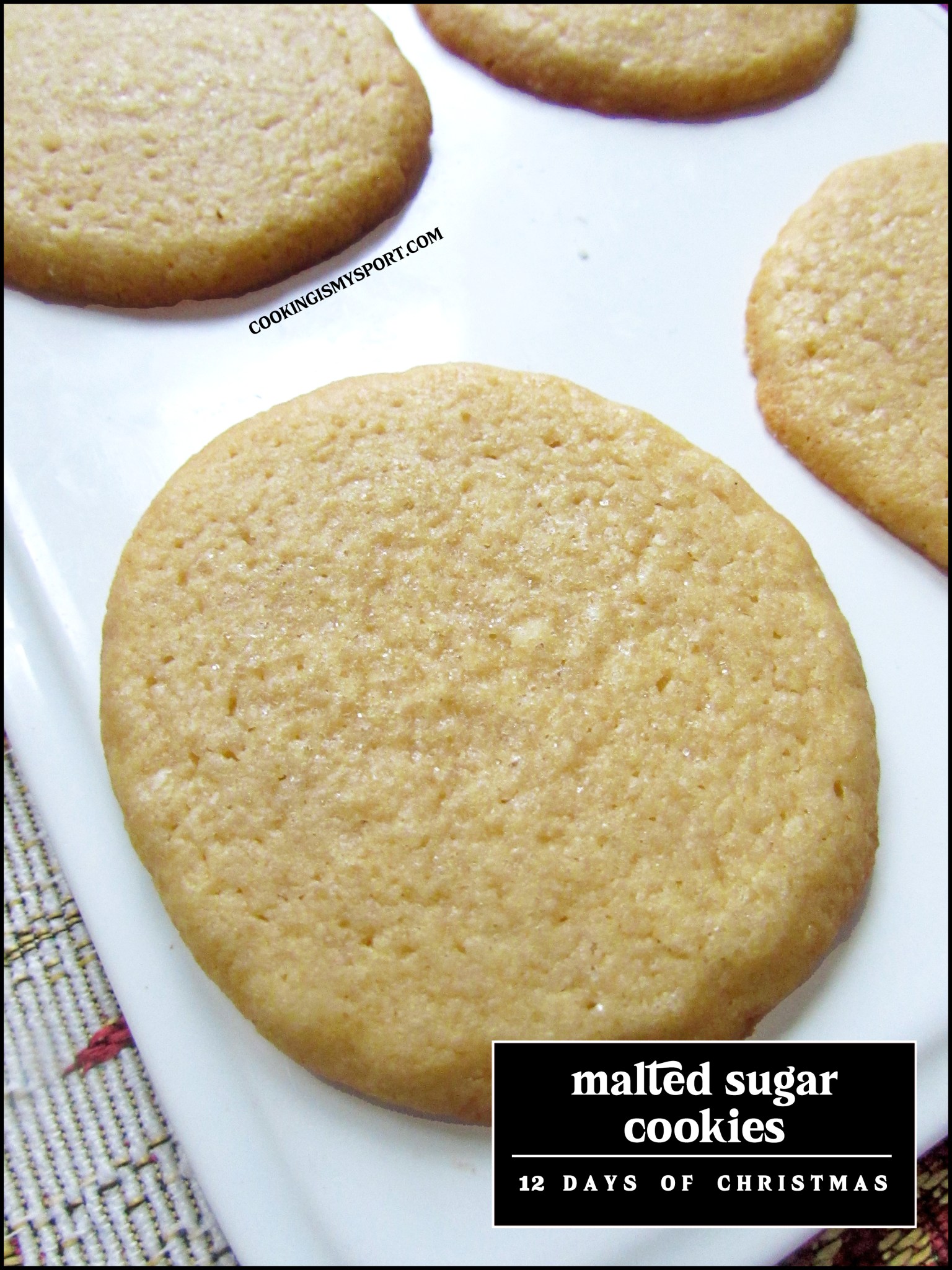 Malted Sugar Cookies – Cooking Is My Sport